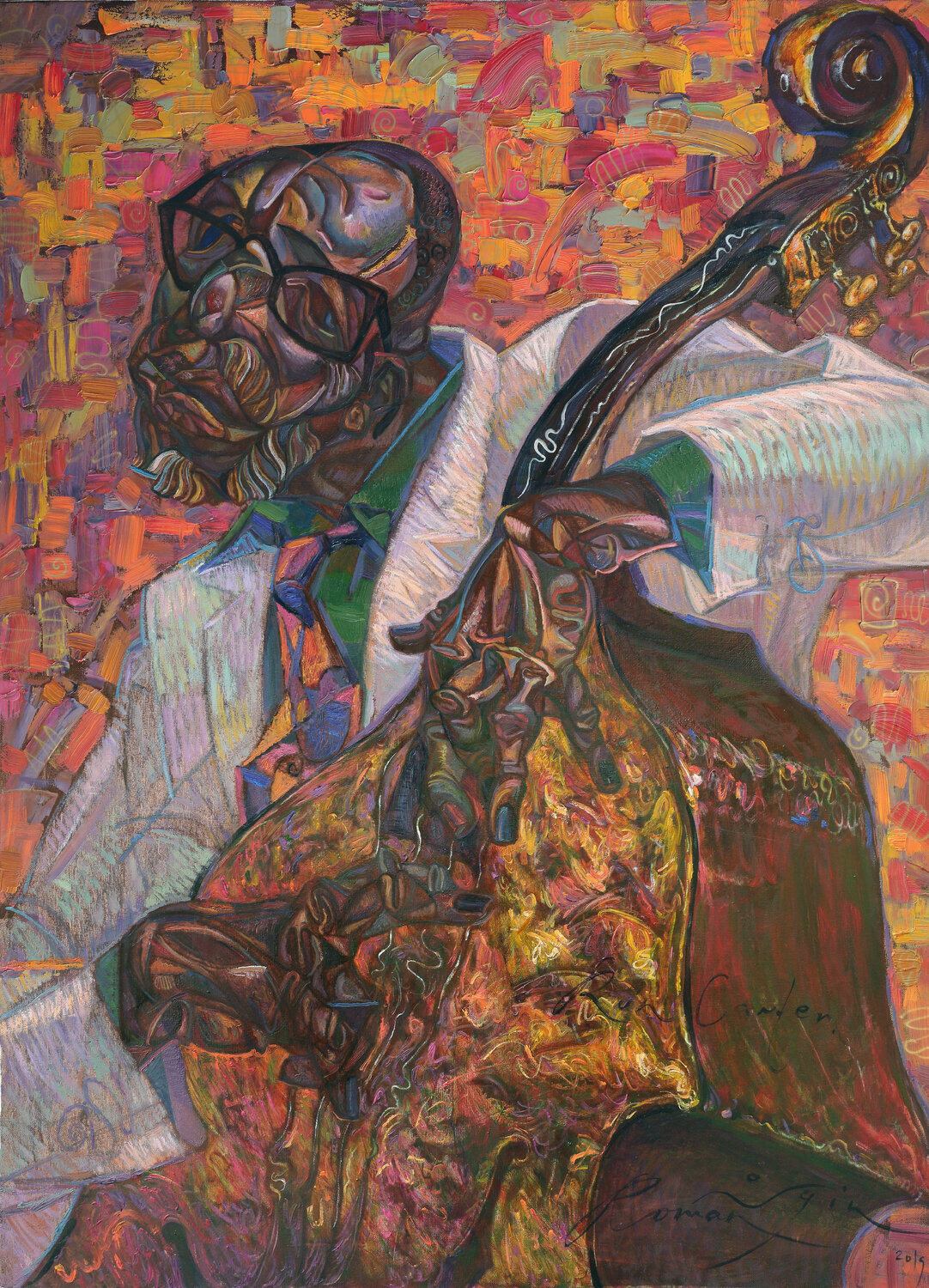 Portrait RON CARTER. by Roman Nogin (2019) : Painting Oil on Canvas ...