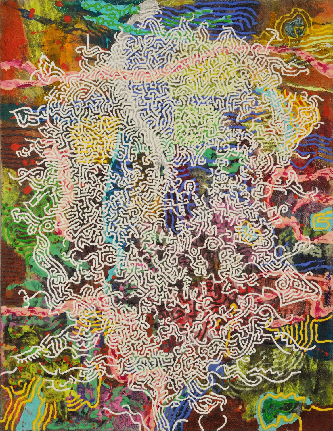 Disturbing spring by Gian Luigi Delpin (2024) : Painting Acrylic, Chalk ...