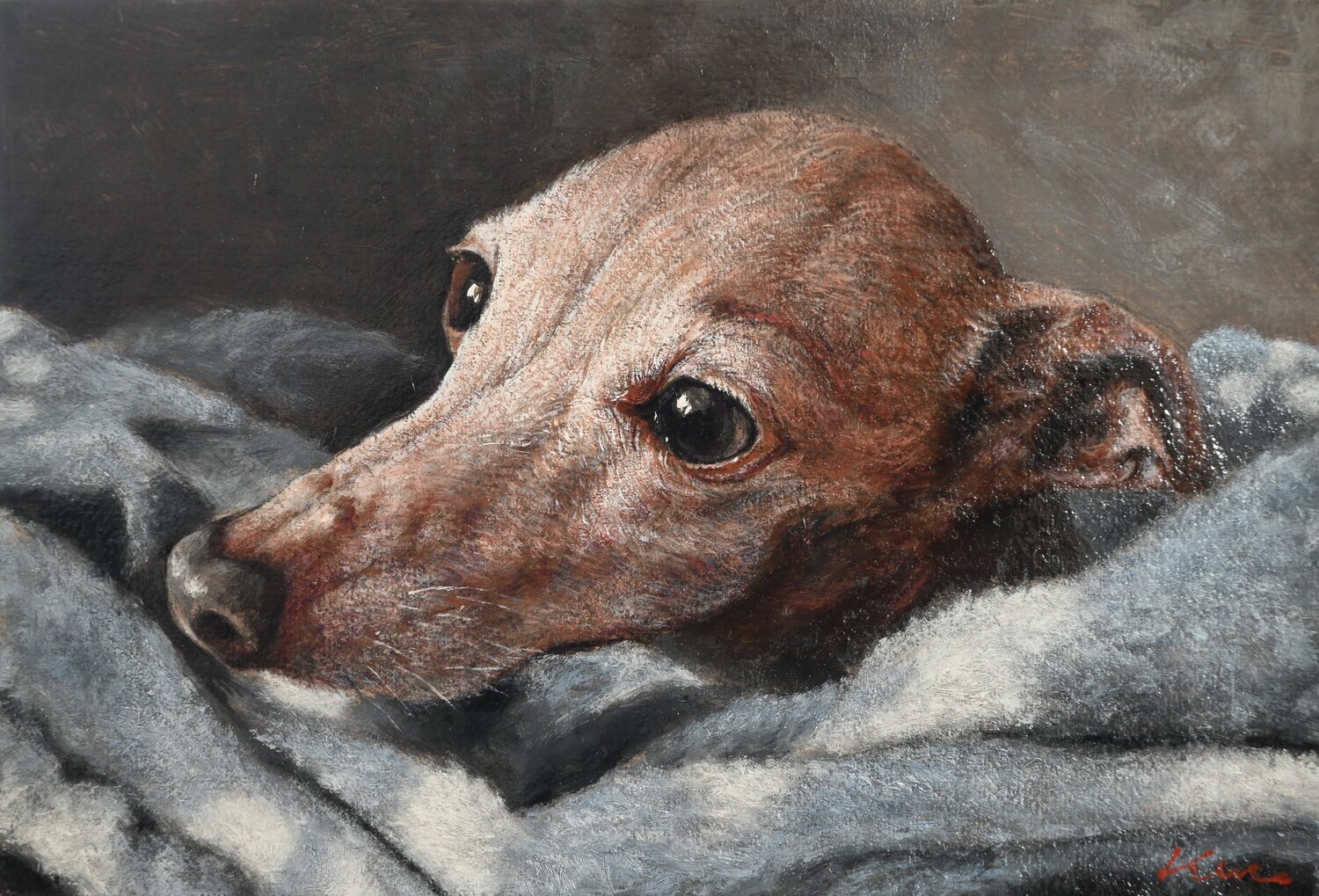 NUBI in her bed by Kenichi Miura (2024) : Painting Oil, Tempera on ...