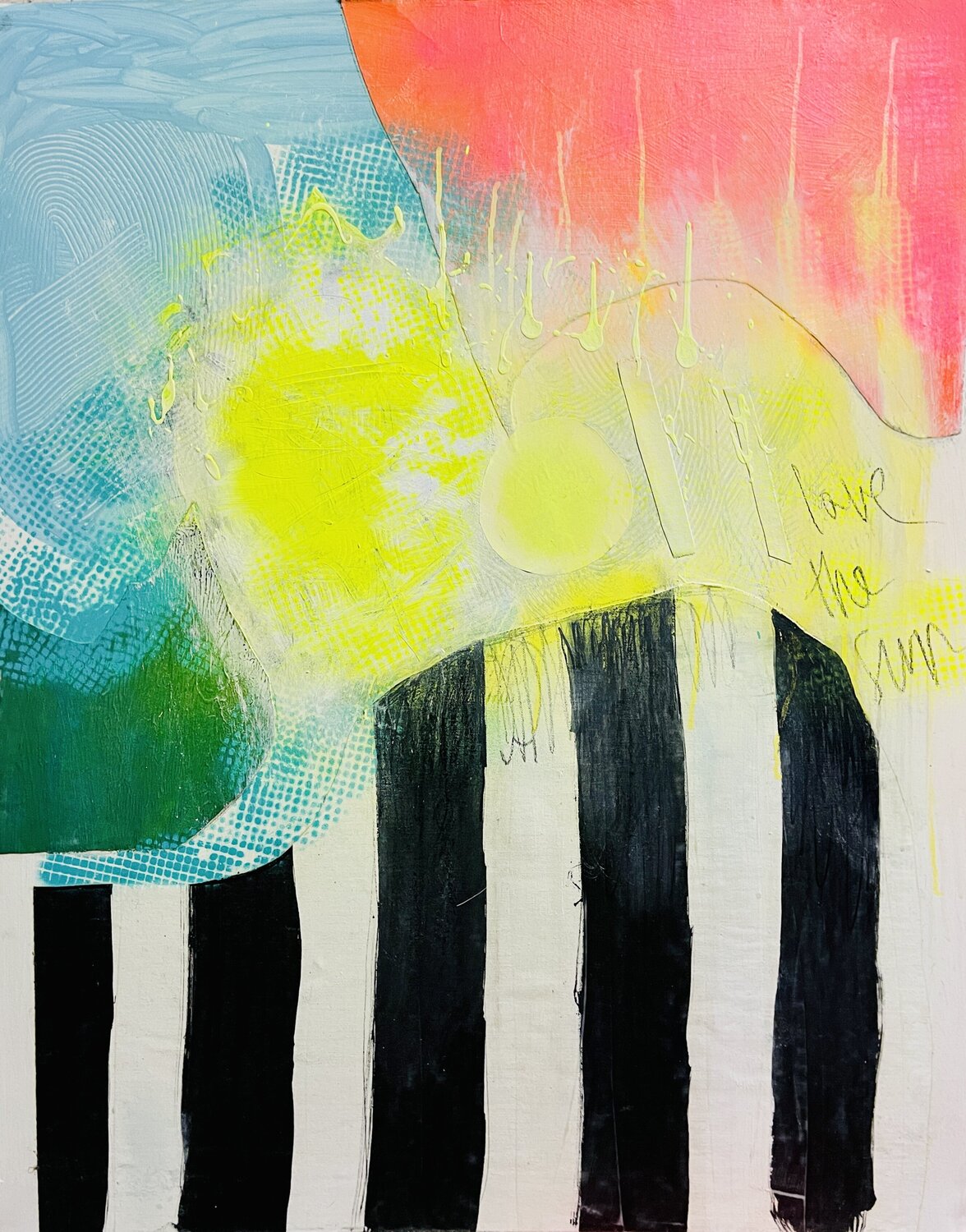 love the sun by Karen und Simone Lehmann (2023) : Painting Acrylic ...